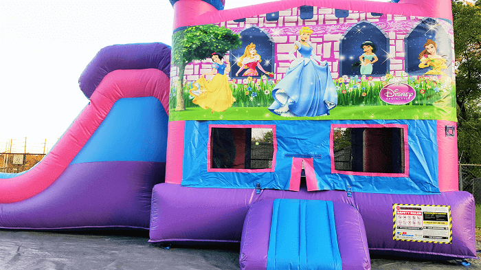 Princess Inflatable Water Slide Combo - Princess Bounce House Combo