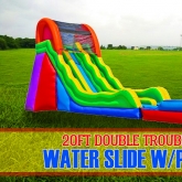 20 feet tall Inflatable Water Slide - Double Lane Water Slide Rental ...